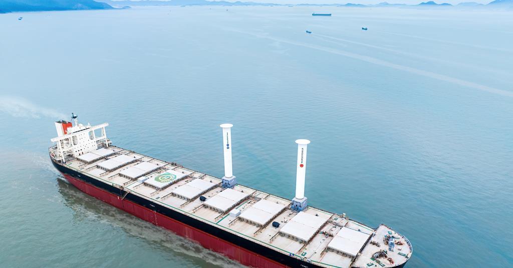 World first rotor sails retrofit on a capesize bulk carrier | News ...