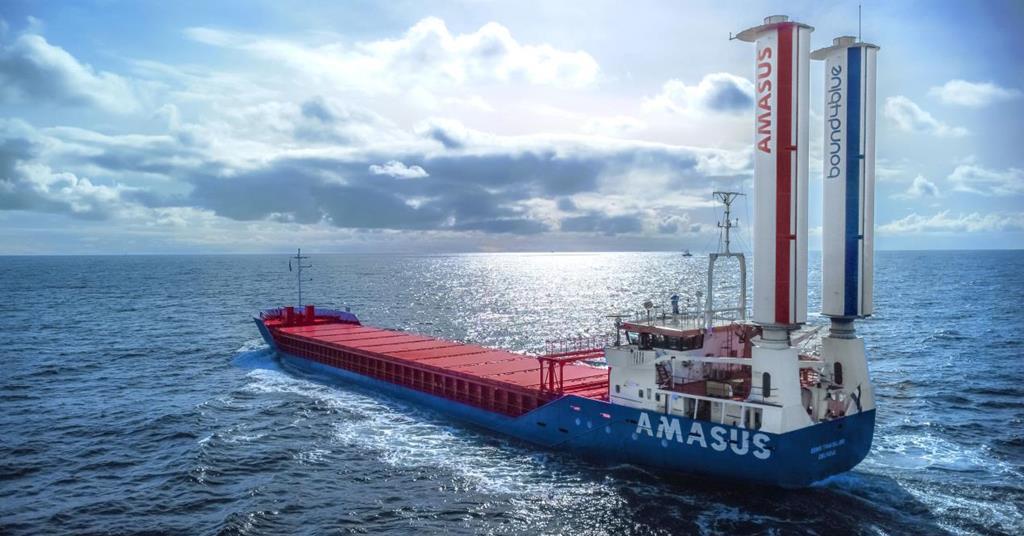 Wind-assisted cargo ship debuts at SMM | News | Motorship