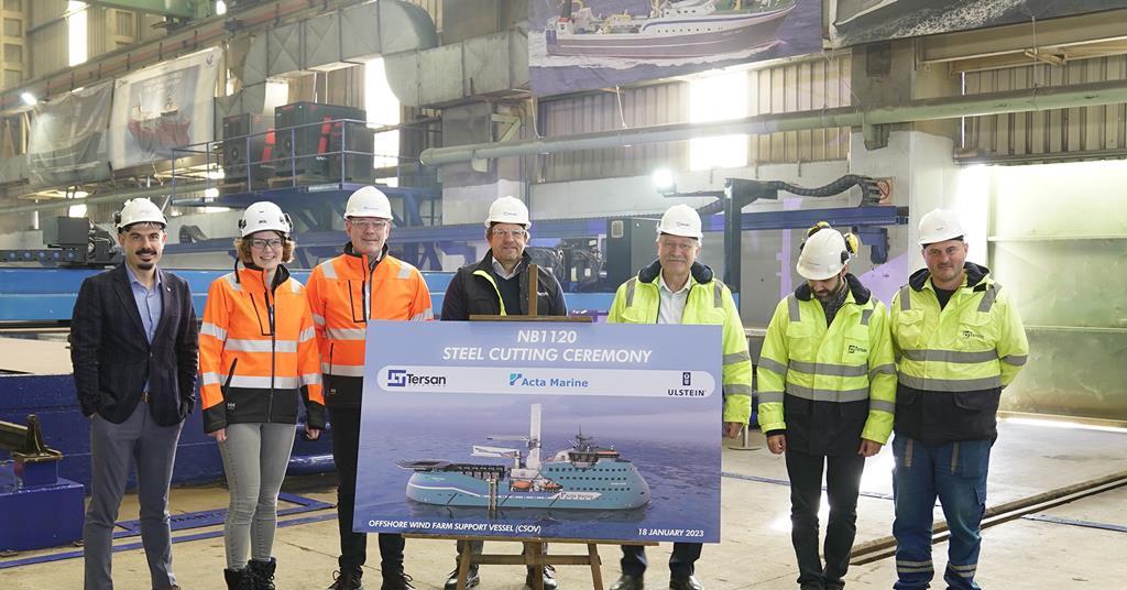 Steel cut on first Ulstein Twin X-Stern design CSOV | News | Motorship