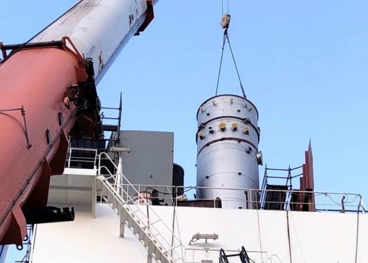 Scrubber installation alongside pier | News | Motorship