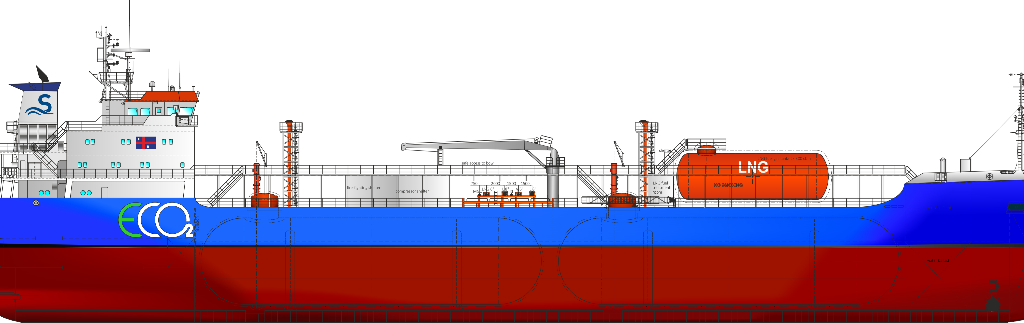 LNG-FUELLED TANKER DESIGNED FOR LOW COST CO2 CARRIAGE | News | Motorship