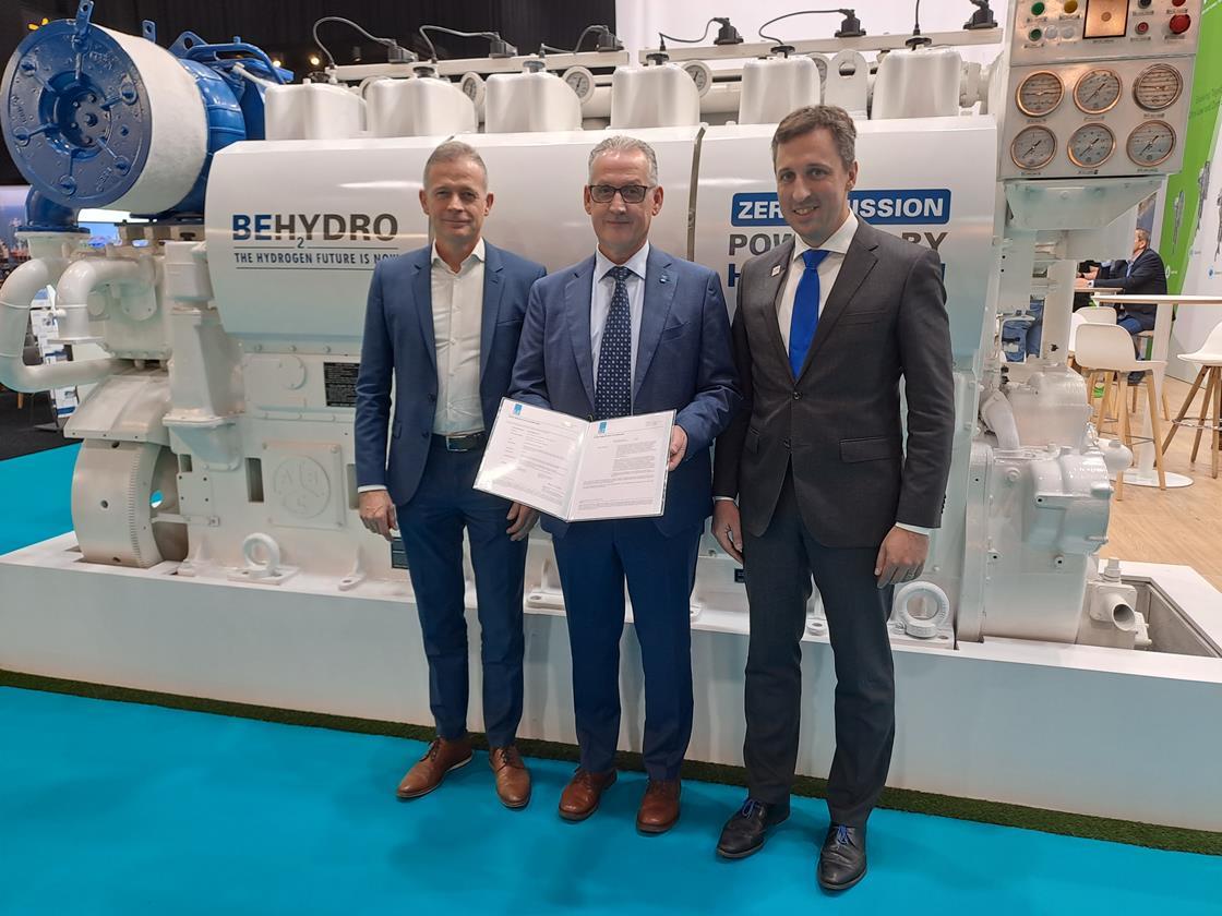 LR Type Approval for BeHydro's dual-fuel H2-engine | Motorship