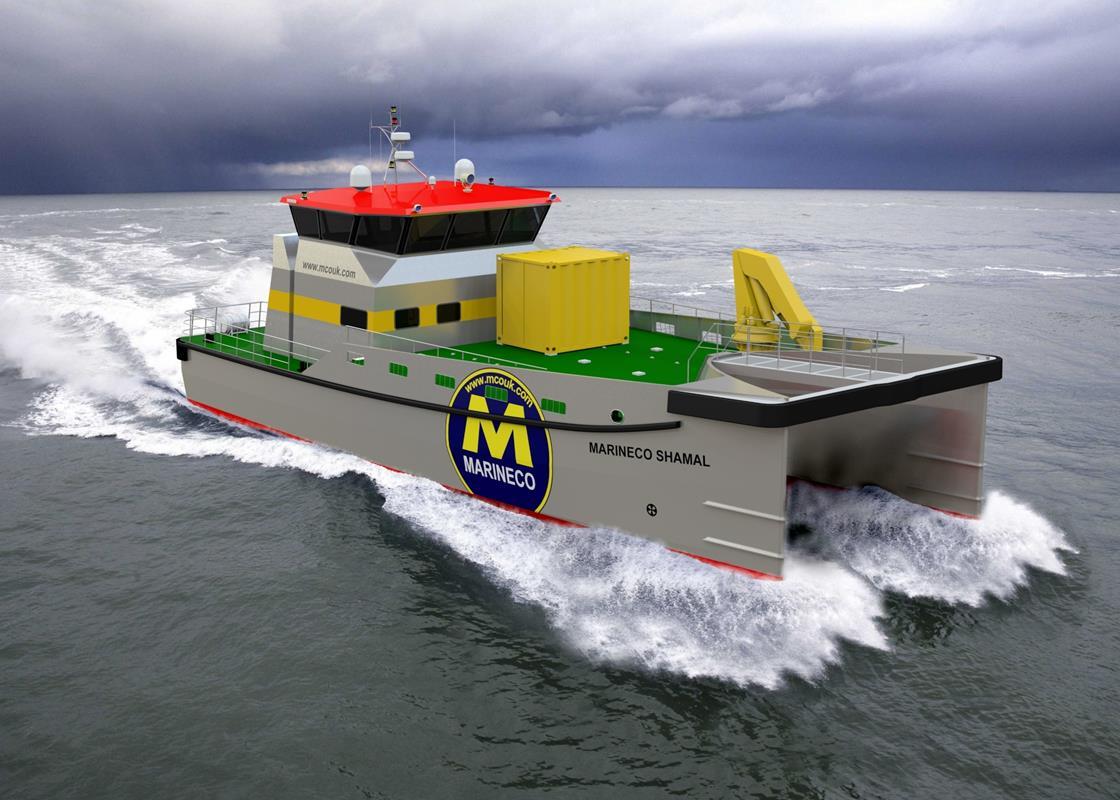 Wind farm catamaran unveiled | News | Motorship